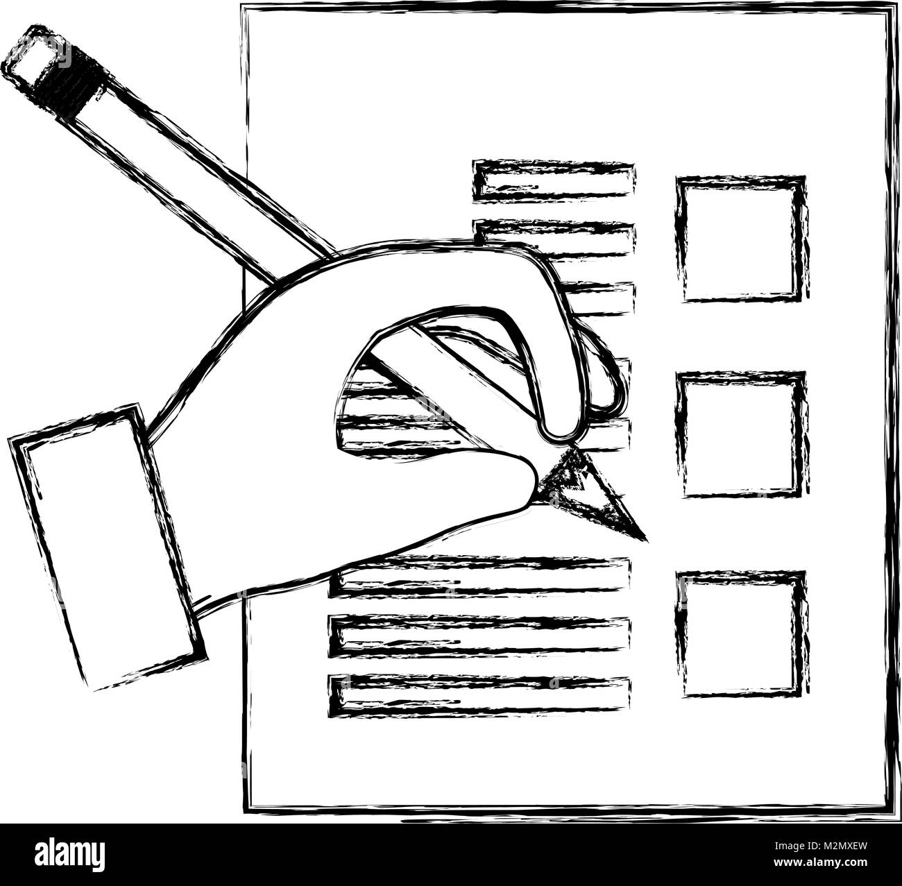 paper document with hand writen Stock Vector Image & Art - Alamy