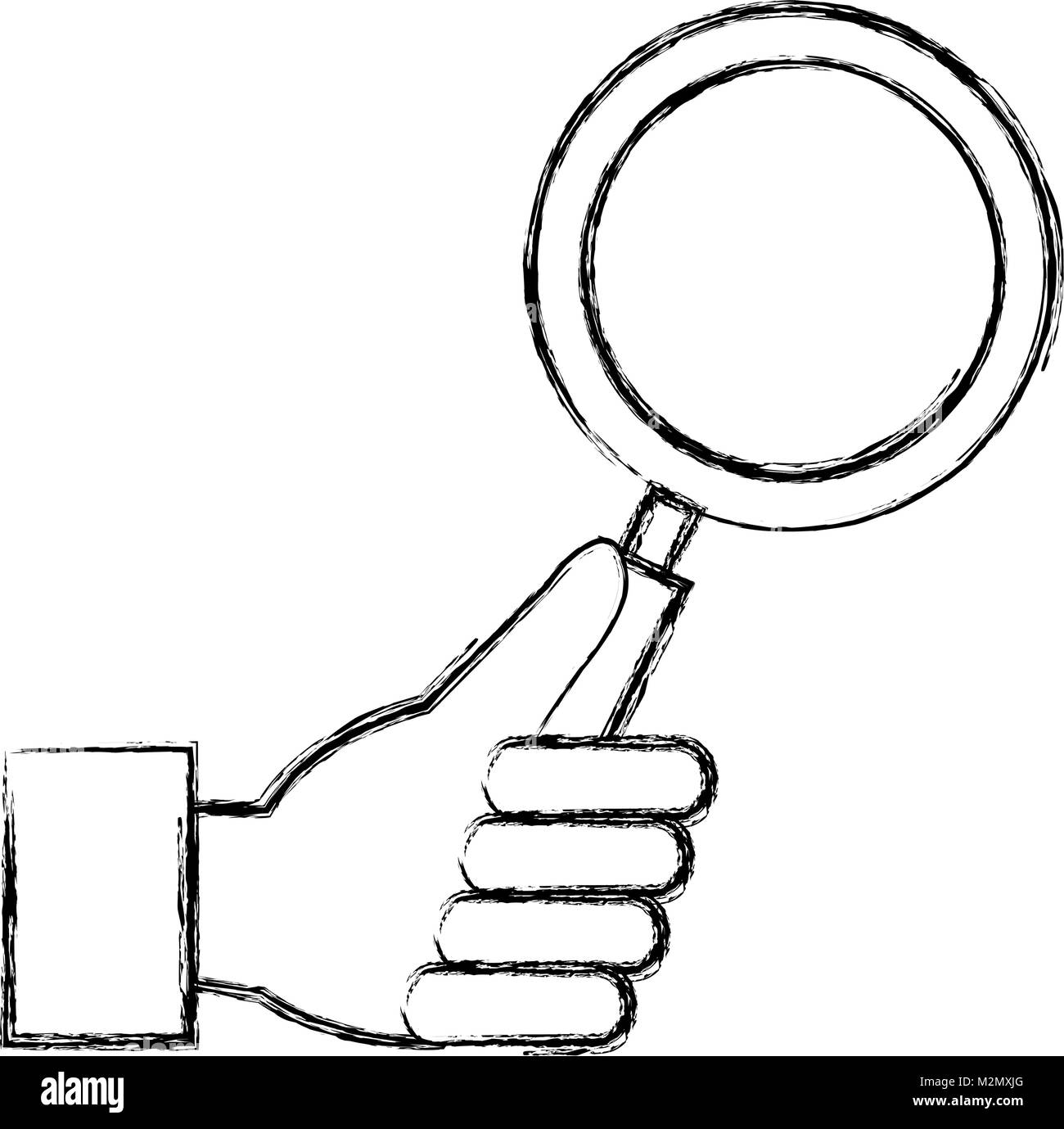 Hand lens magnifier Black and White Stock Photos & Images - Alamy