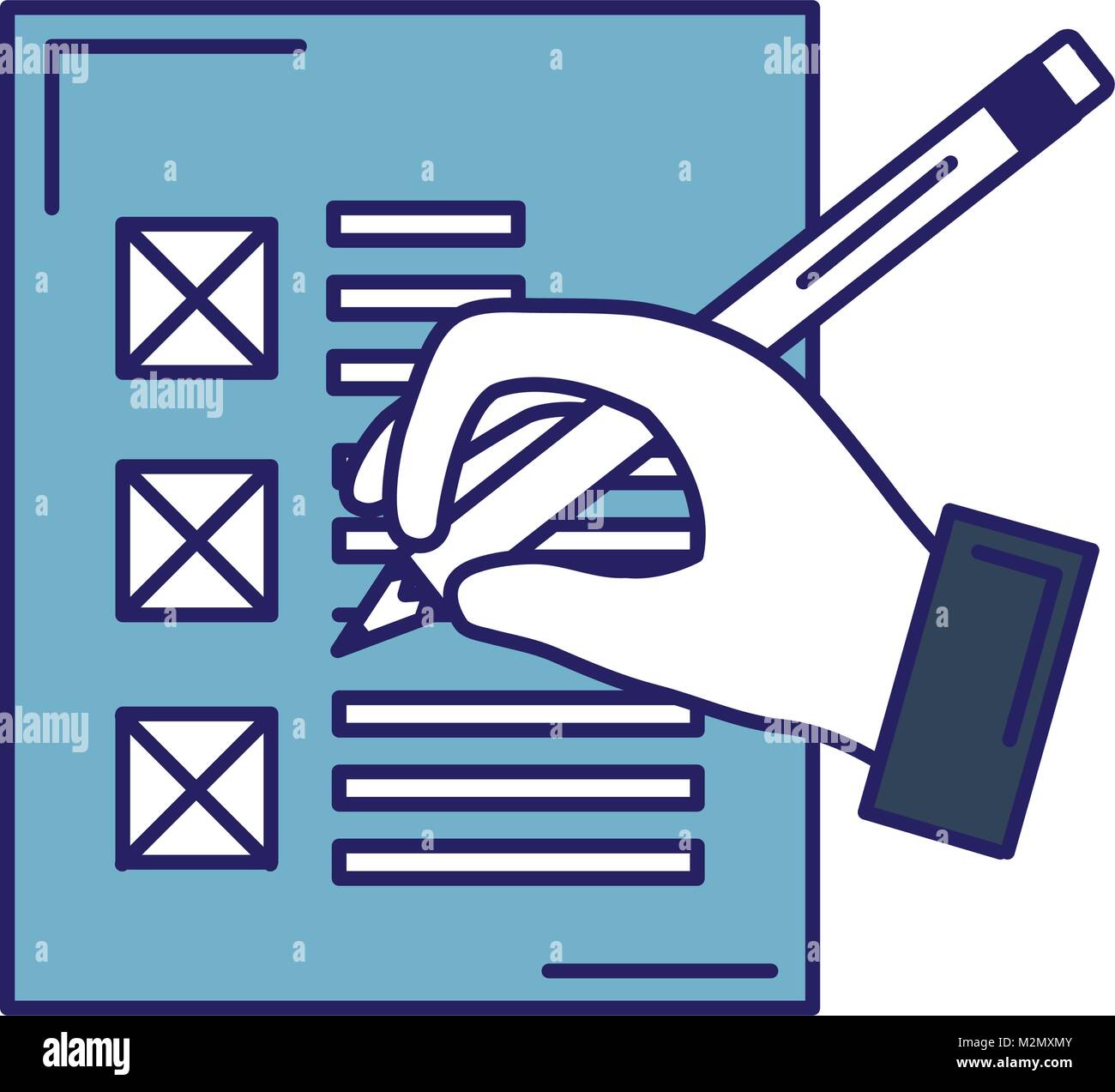 paper document with hand writen Stock Vector Image & Art - Alamy