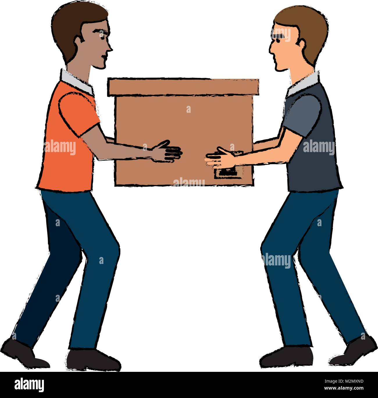 Lifting goods Cut Out Stock Images & Pictures - Alamy