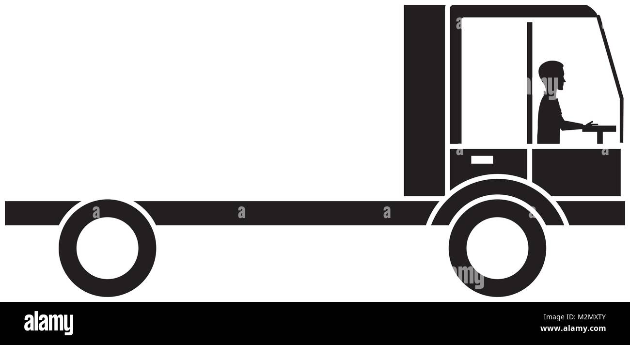 delivery truck vehicle with driver Stock Vector Image & Art - Alamy