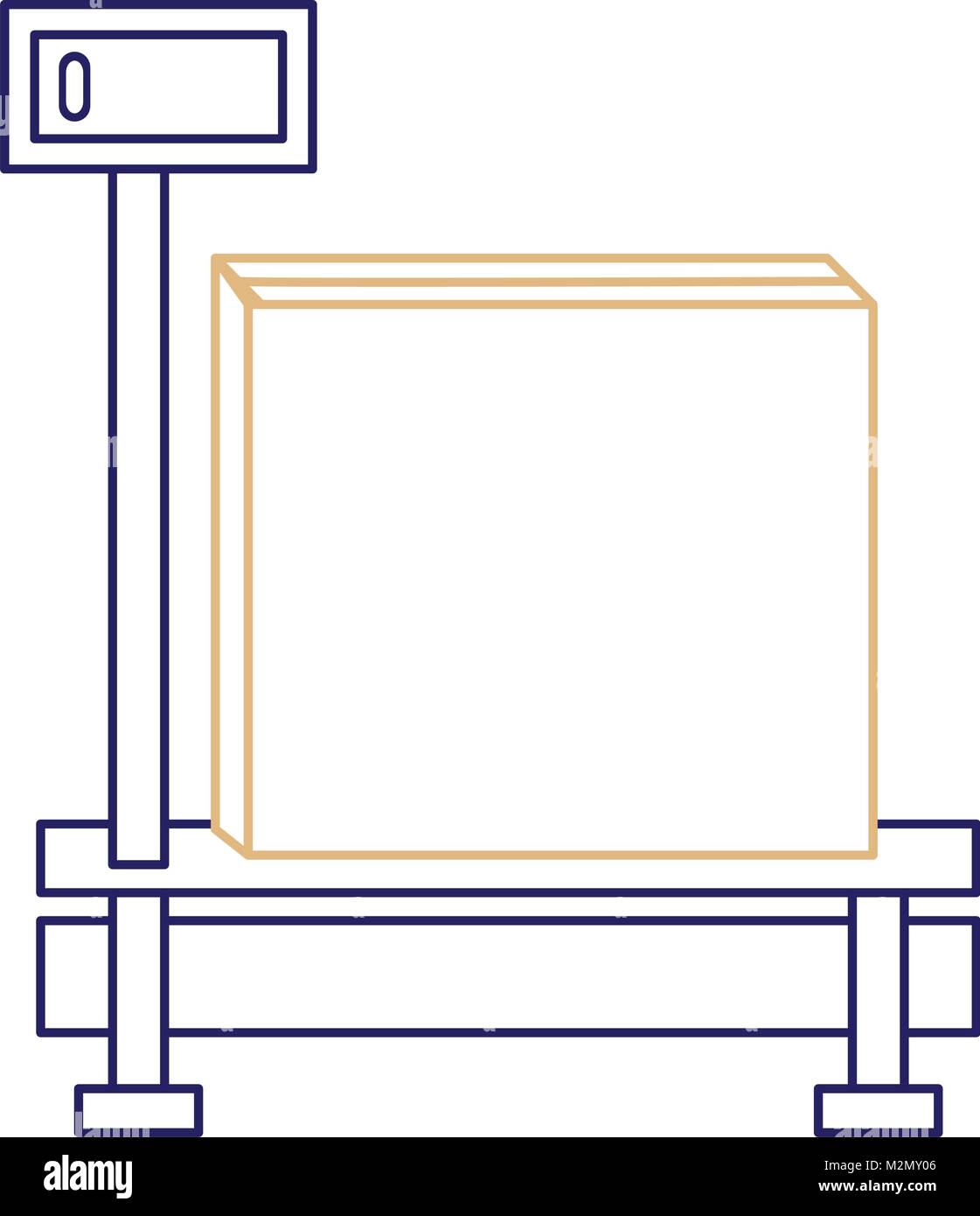 delivery service scale with box Stock Vector Image & Art - Alamy