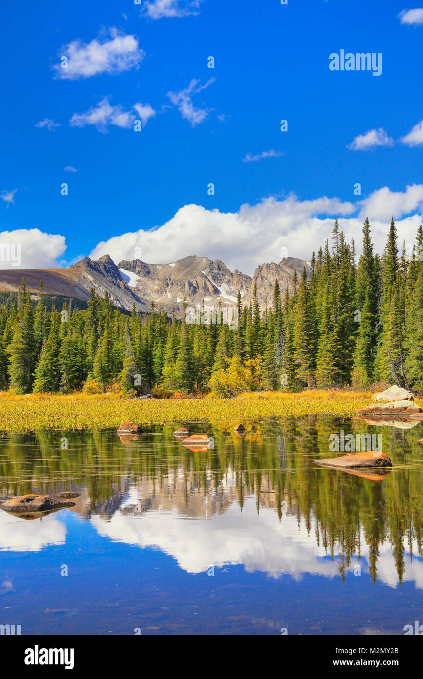 Red Rock Lake, Brainard Lake Recreation Area, Ward, Colorado, USA Stock ...