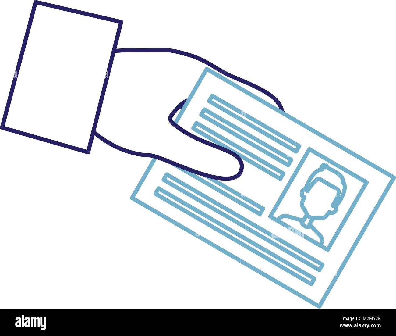 hand with id document card icon Stock Vector Image & Art - Alamy
