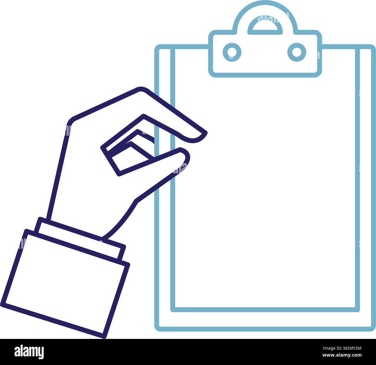 hands with checklist document isolated icon Stock Vector Image & Art ...