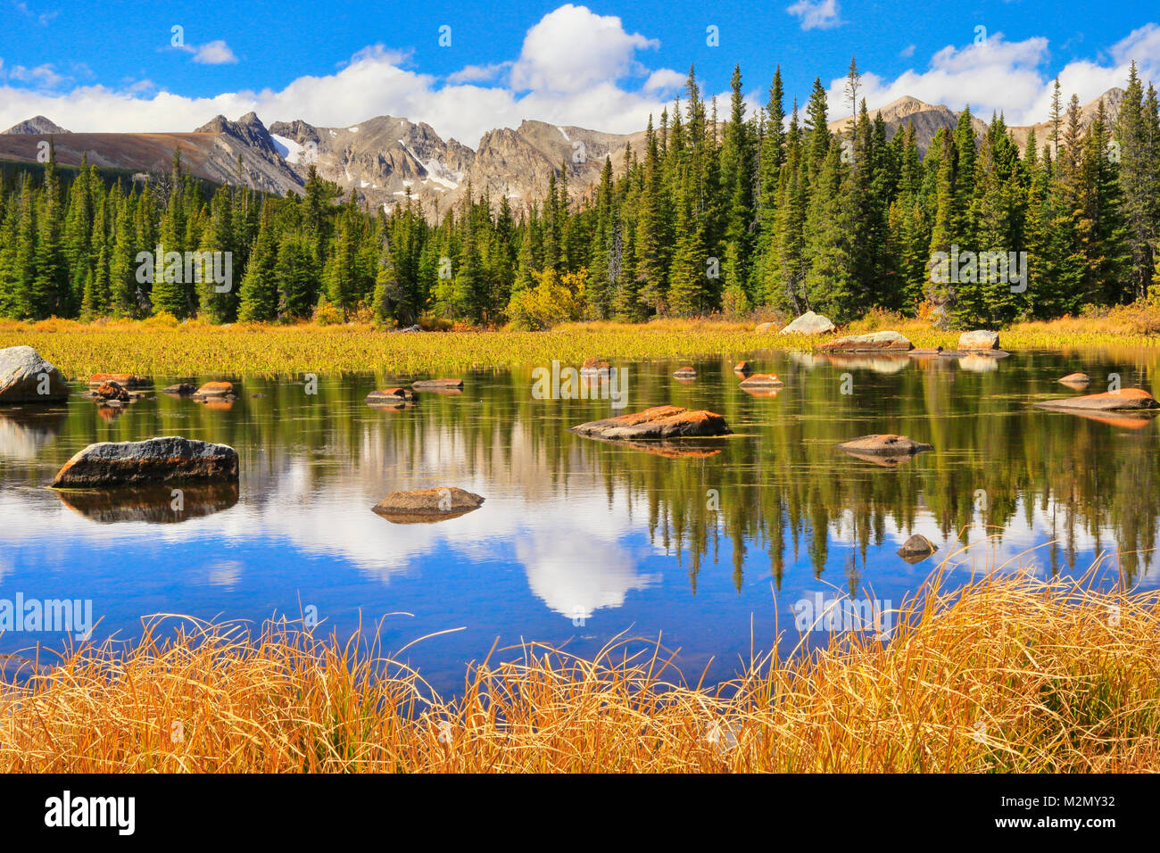Red Rock Lake, Brainard Lake Recreation Area, Ward, Colorado, USA Stock ...