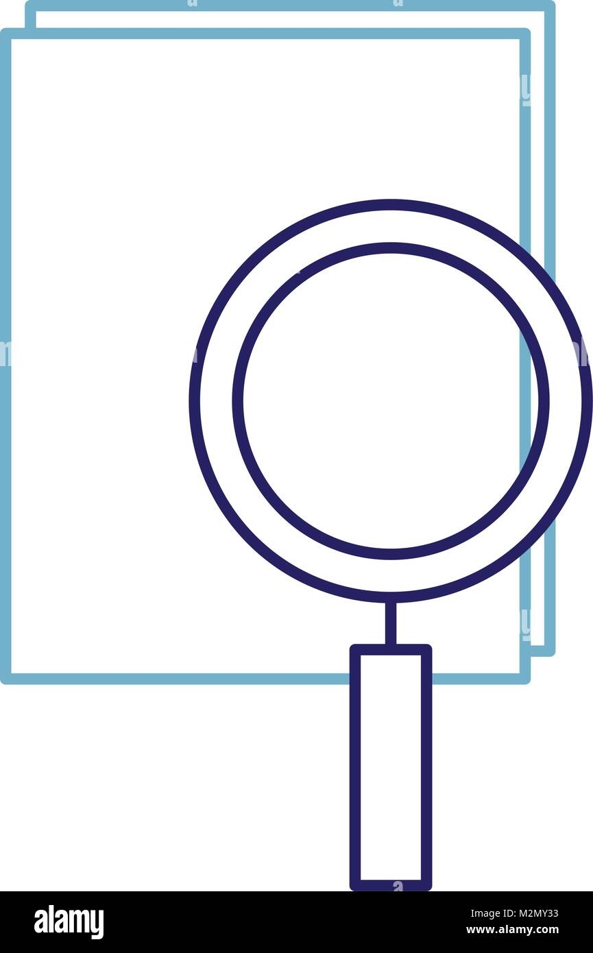paper document with magnifying glass Stock Vector Image & Art - Alamy
