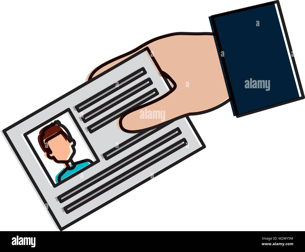 Information id card cartoon Cut Out Stock Images & Pictures - Alamy