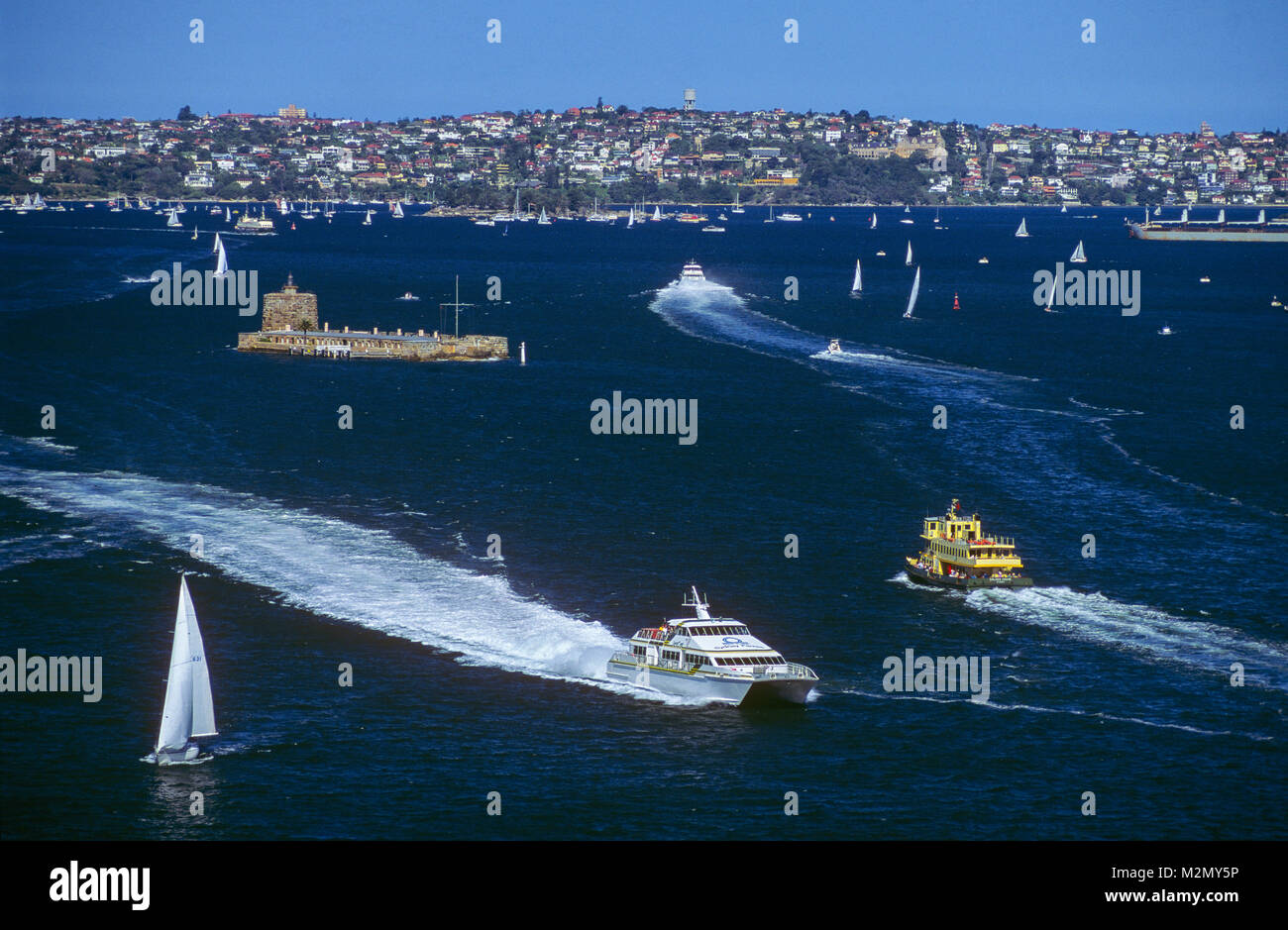Fort Denison in Sydney, Australia. The small island fort is a former ...