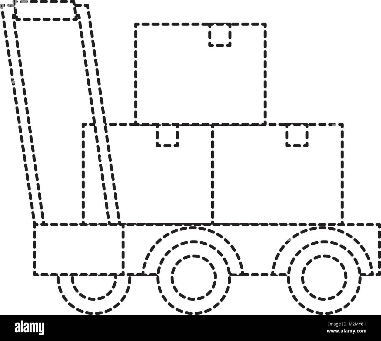 Boxes cargo goods delivery Black and White Stock Photos & Images - Alamy