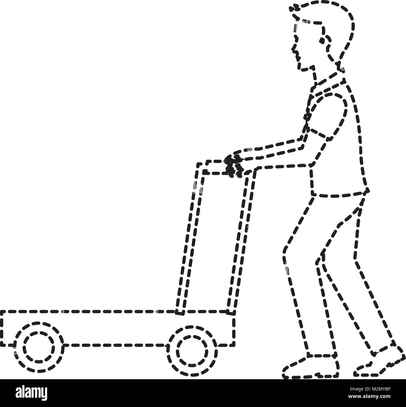 Delivery worker avatar icon Black and White Stock Photos & Images - Alamy