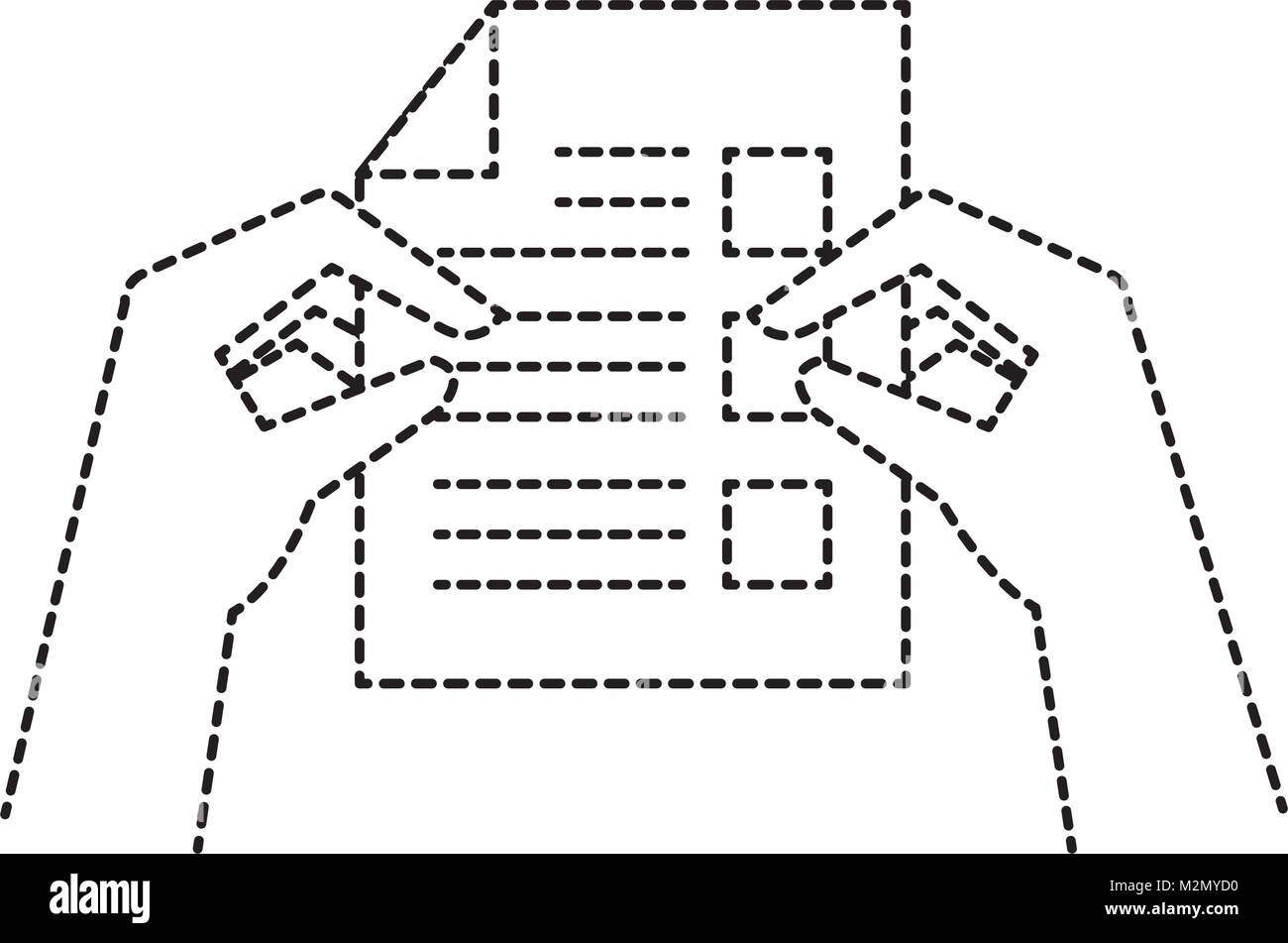 hands with paper document isolated icon Stock Vector Image & Art - Alamy