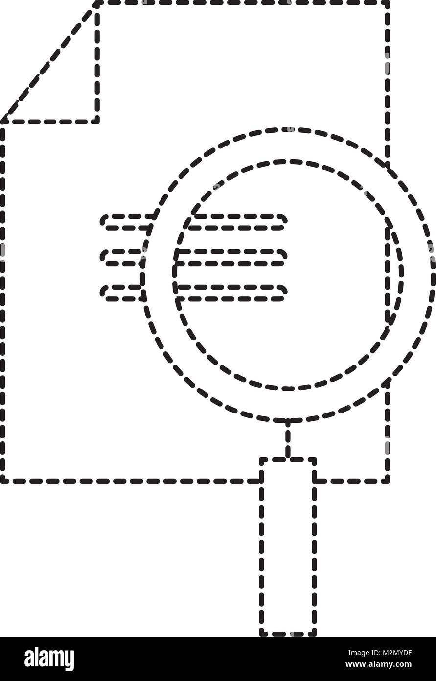 paper document with magnifying glass Stock Vector Image & Art - Alamy