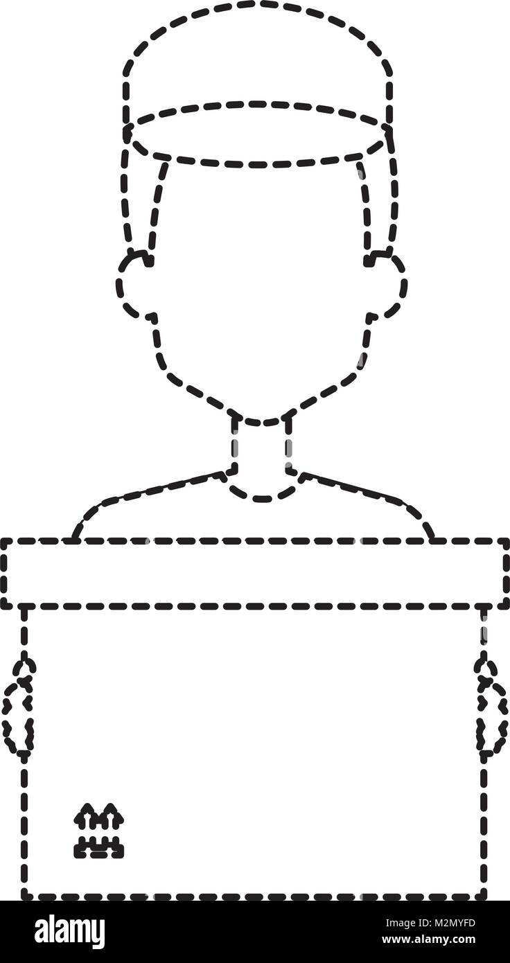 delivery worker lifting goods avatar character Stock Vector Image & Art ...