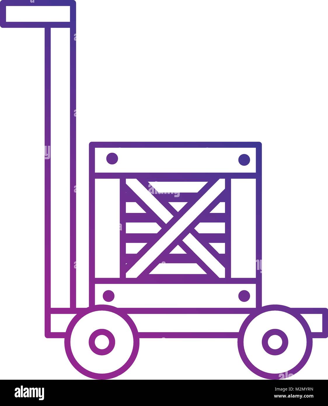 delivery cart handle with boxes wooden Stock Vector Image & Art - Alamy