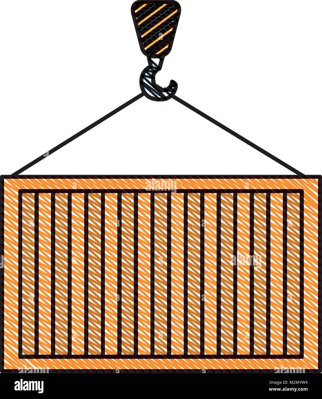 Lifting container Stock Vector Images - Alamy