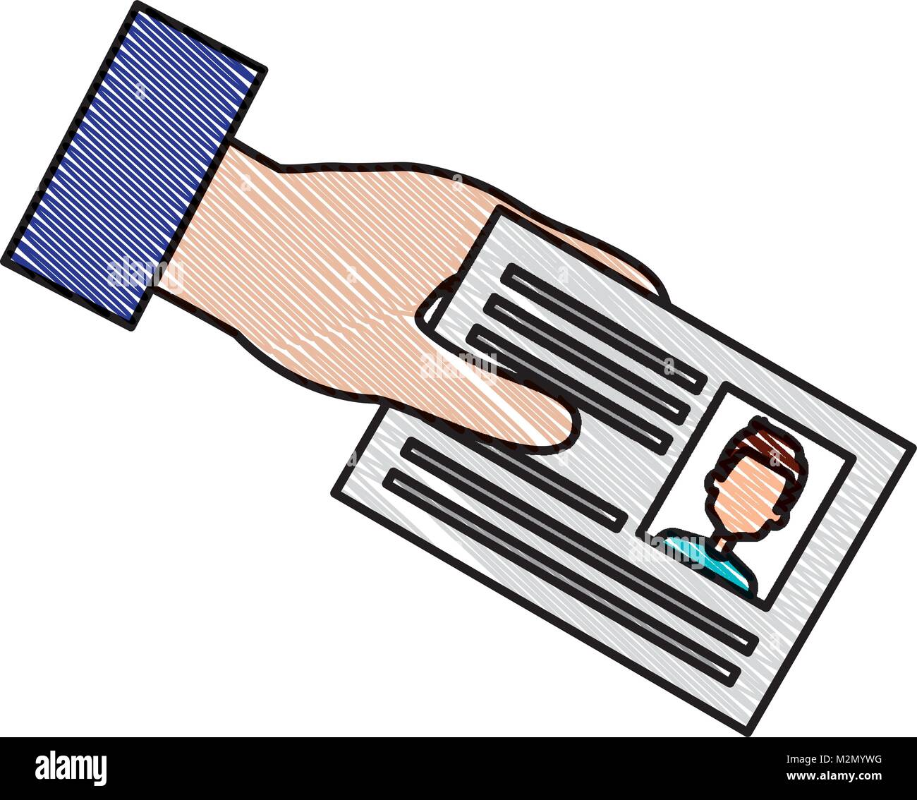 hand with id document card icon Stock Vector Image & Art - Alamy