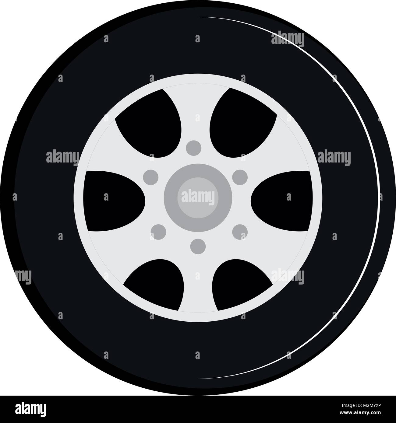 car wheel isolated icon Stock Vector Image & Art - Alamy