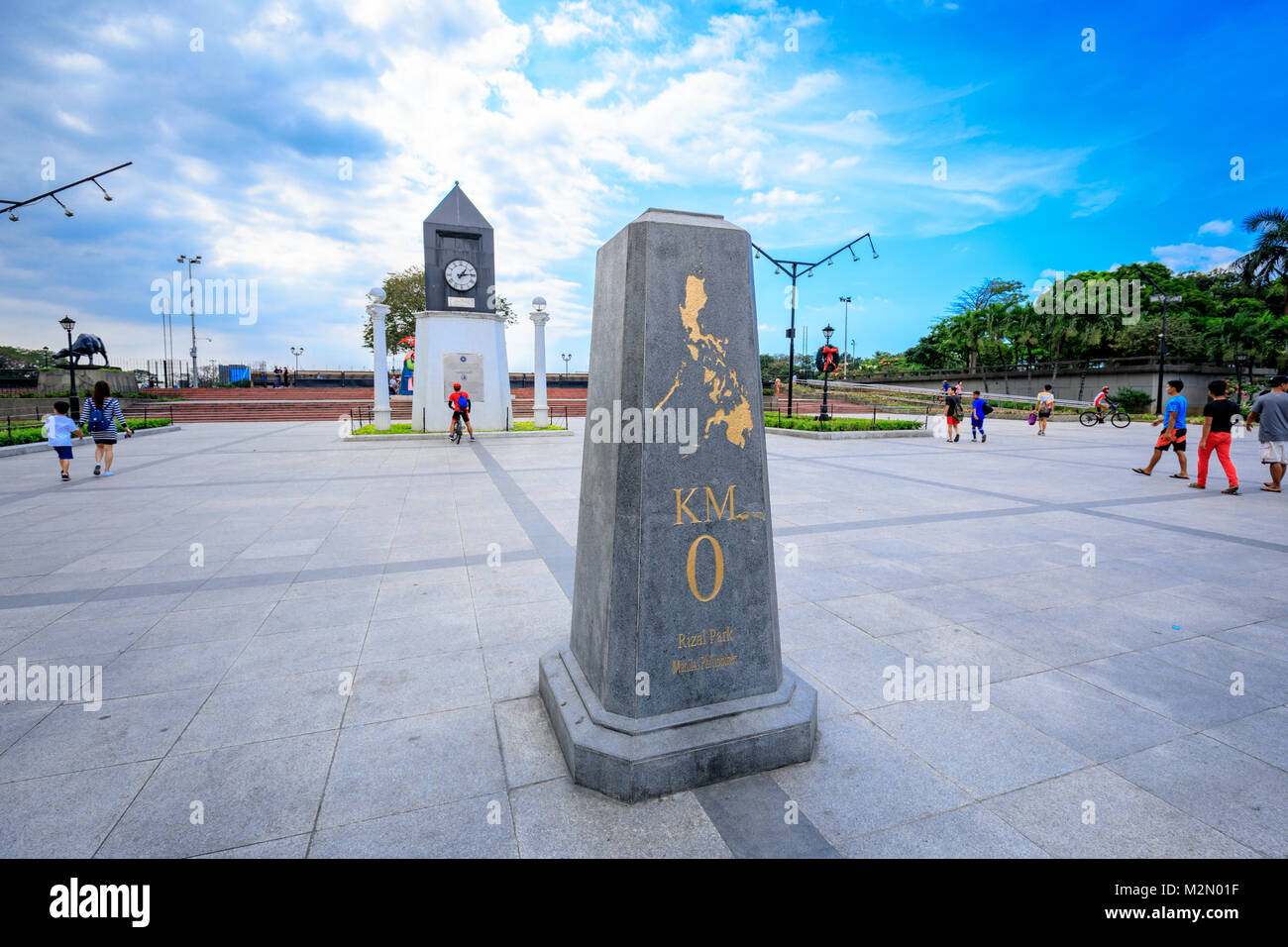 Manila, Philippines - Feb 4, 2018 : Kilometer Zero marker in Manila ...