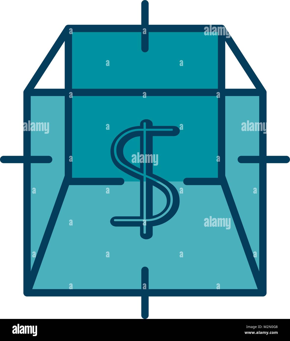 cube with dollar symbol Stock Vector Image & Art - Alamy