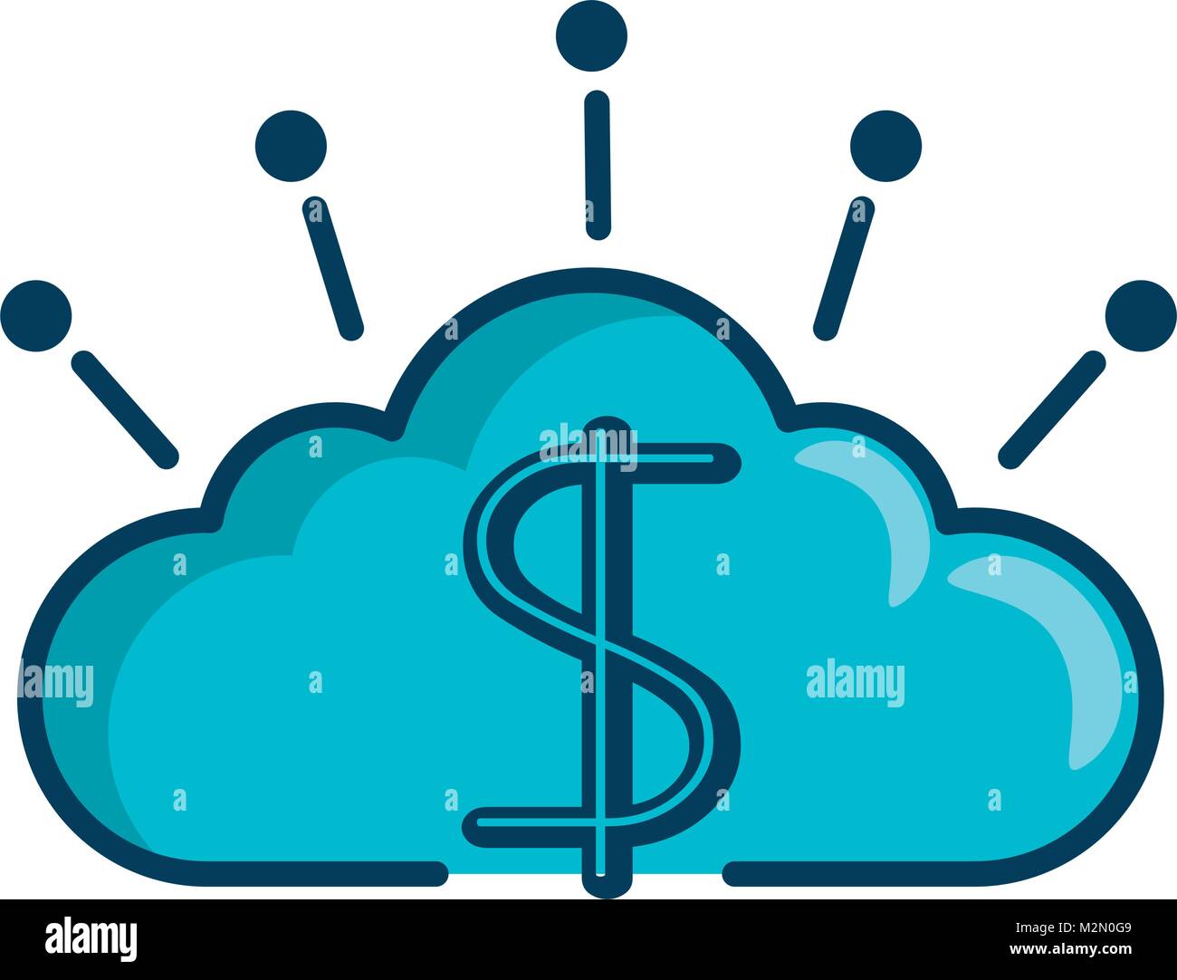cloud computing with dollar symbol Stock Vector Image & Art - Alamy