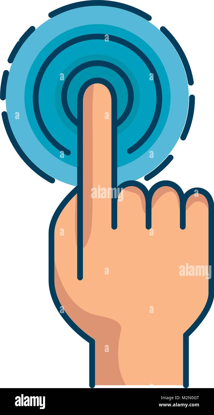 Finger touching surface Stock Vector Images - Alamy