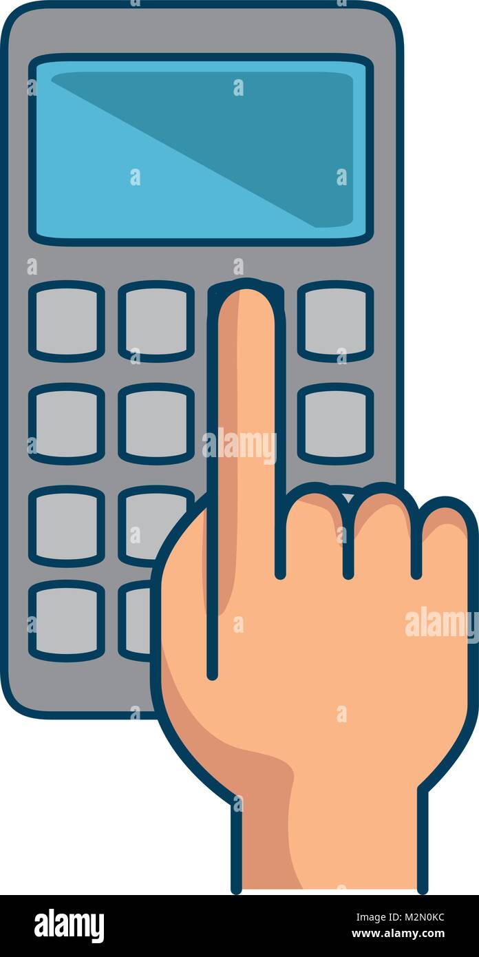 Calculation business hands design Stock Vector Images - Alamy