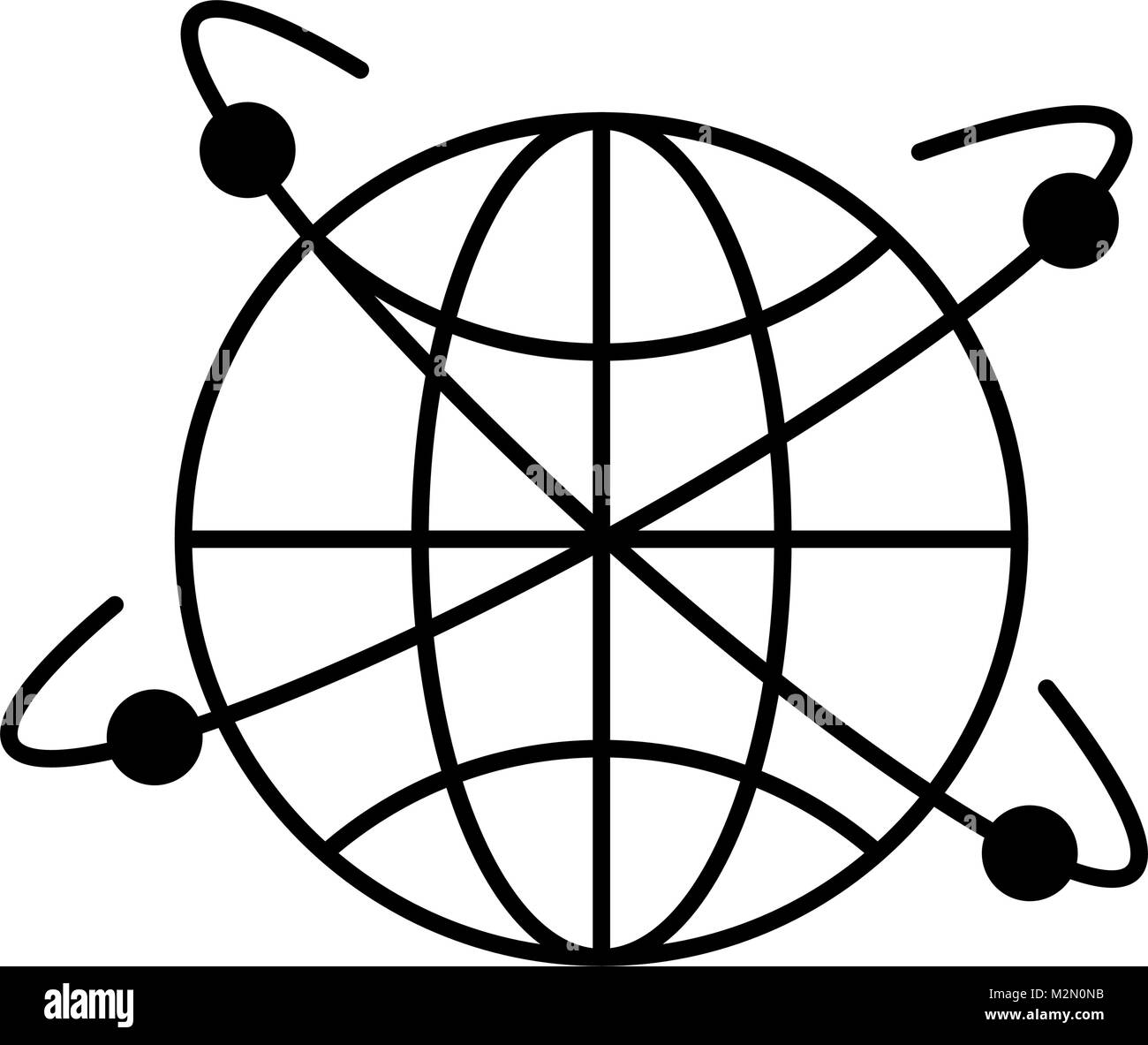 sphere planet with orbit lines Stock Vector Image & Art - Alamy