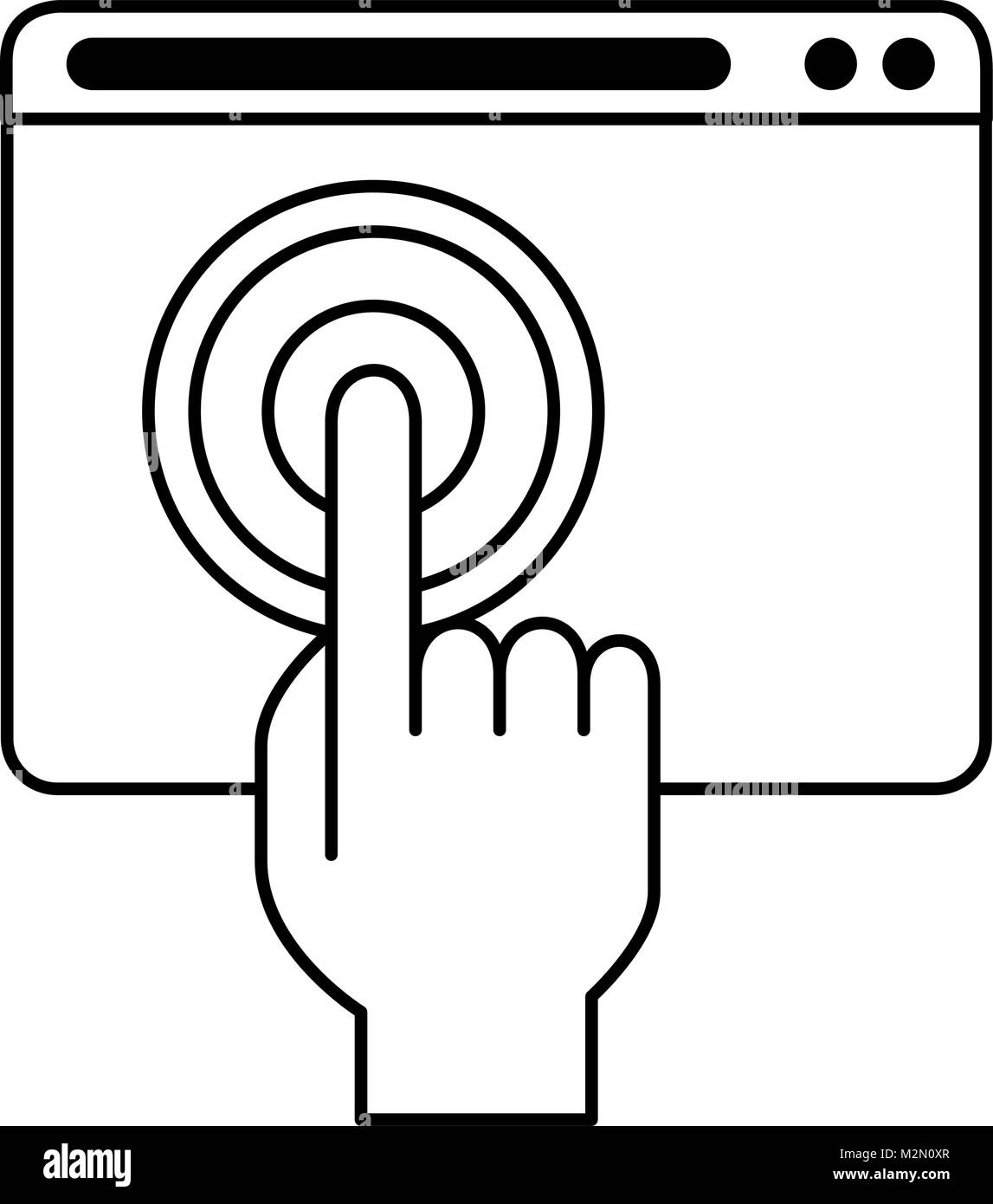 Finger touching surface Stock Vector Images - Alamy