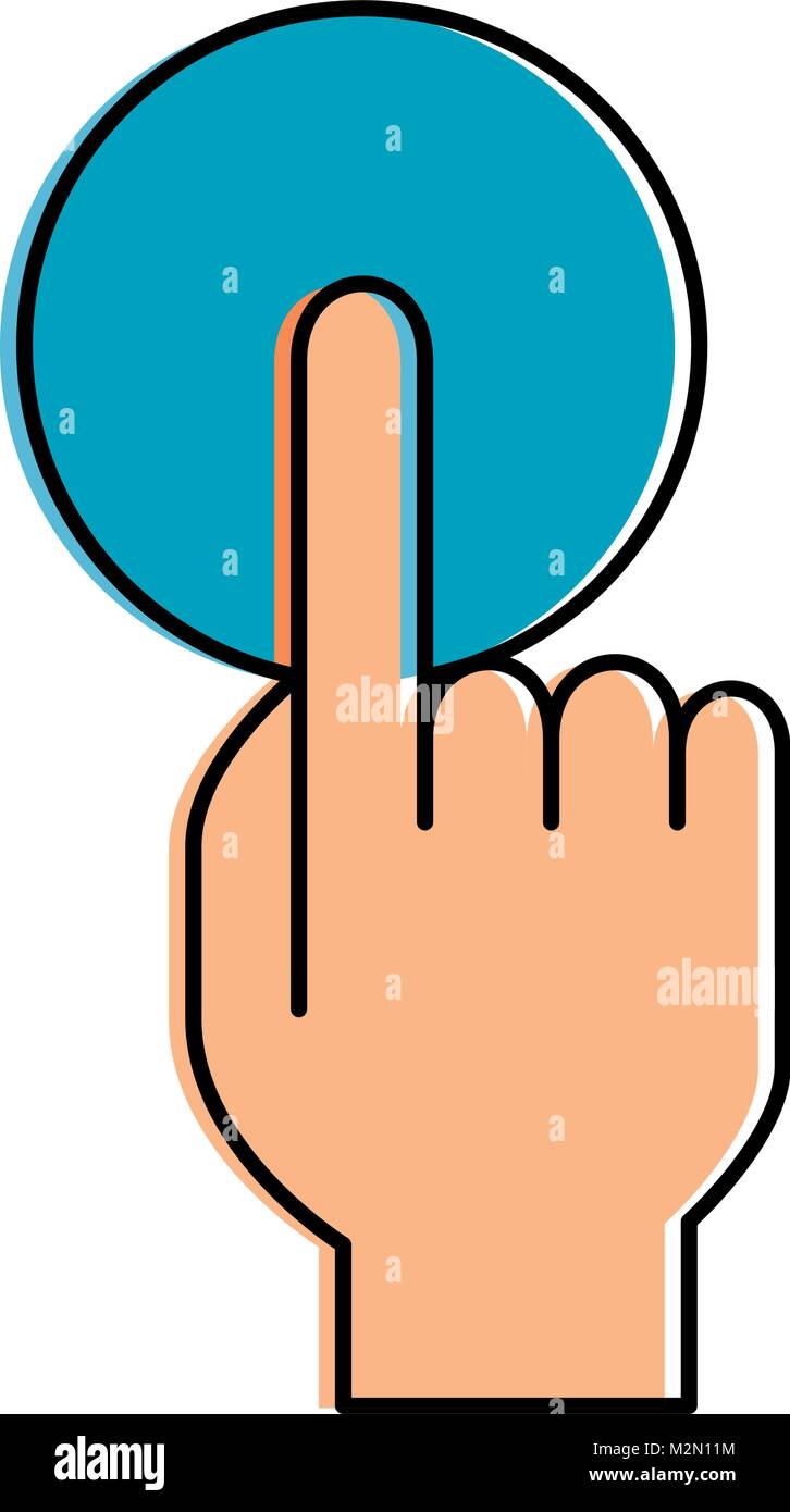 Finger touching surface Stock Vector Images - Alamy