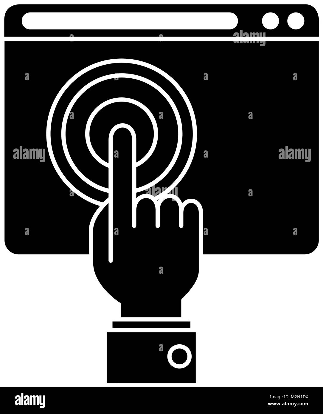 Touching surface Stock Vector Images - Alamy