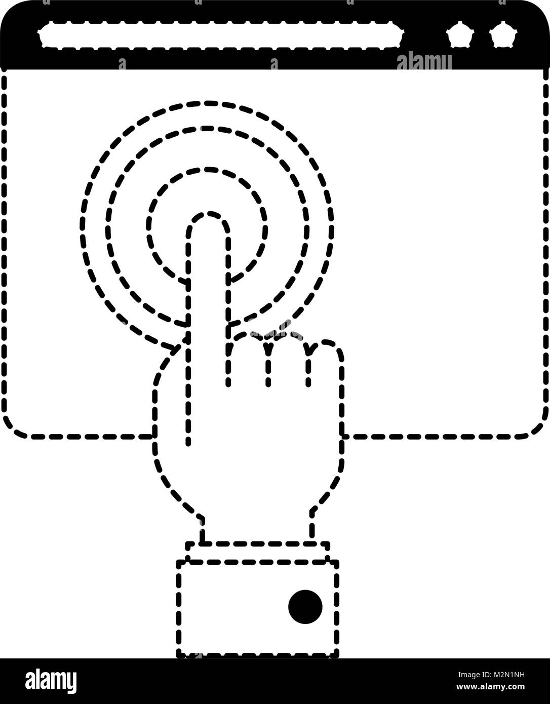 Finger touching surface Stock Vector Images - Alamy