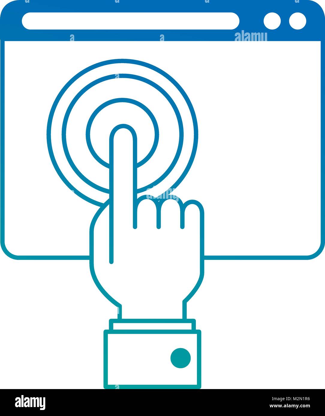 Finger touching surface Stock Vector Images - Alamy