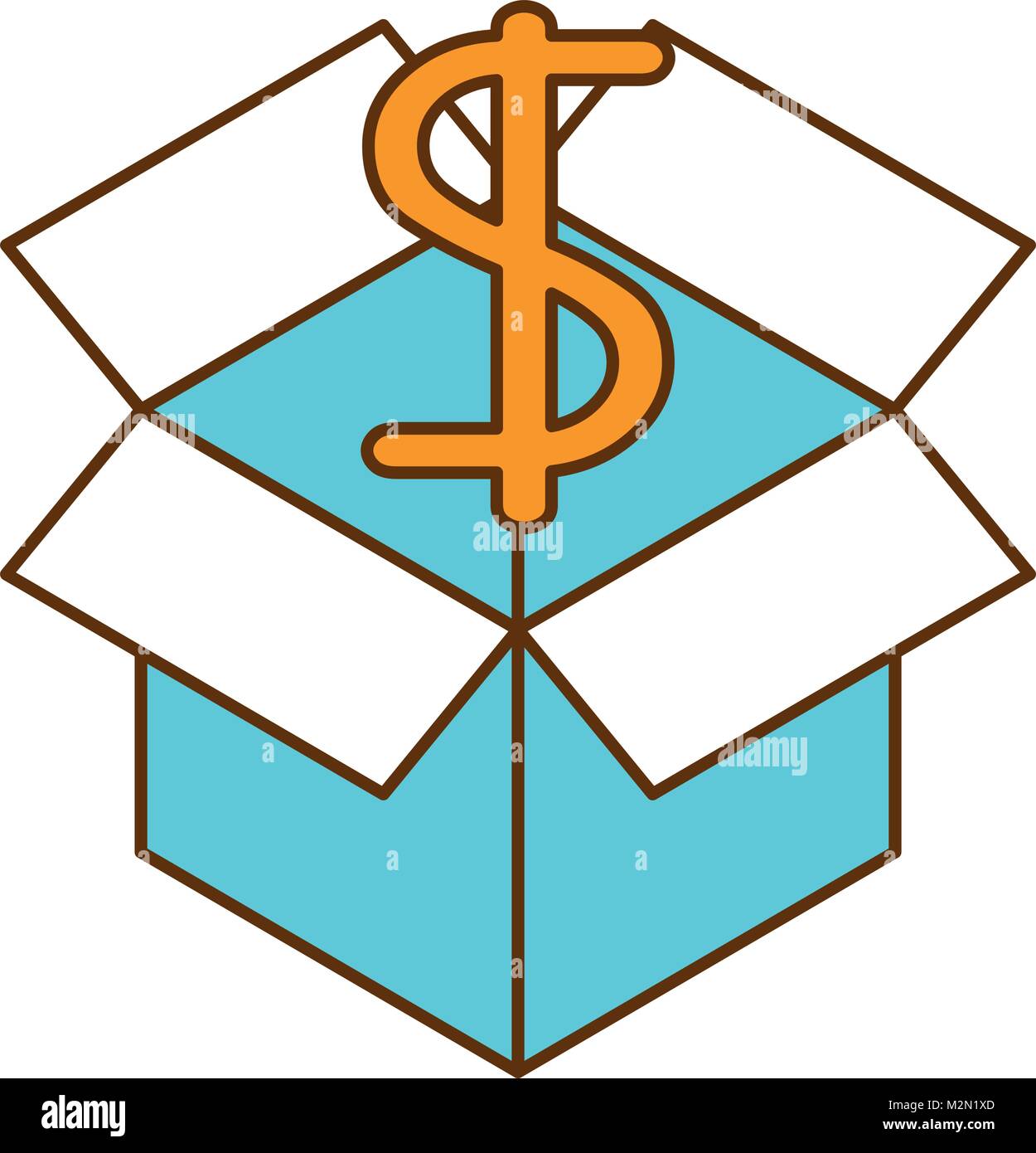 cube with dollar symbol Stock Vector Image & Art - Alamy