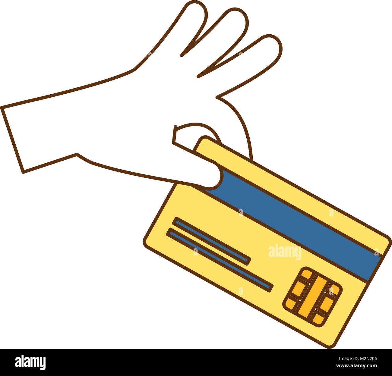 hand with credit card isolated icon Stock Vector Image & Art - Alamy