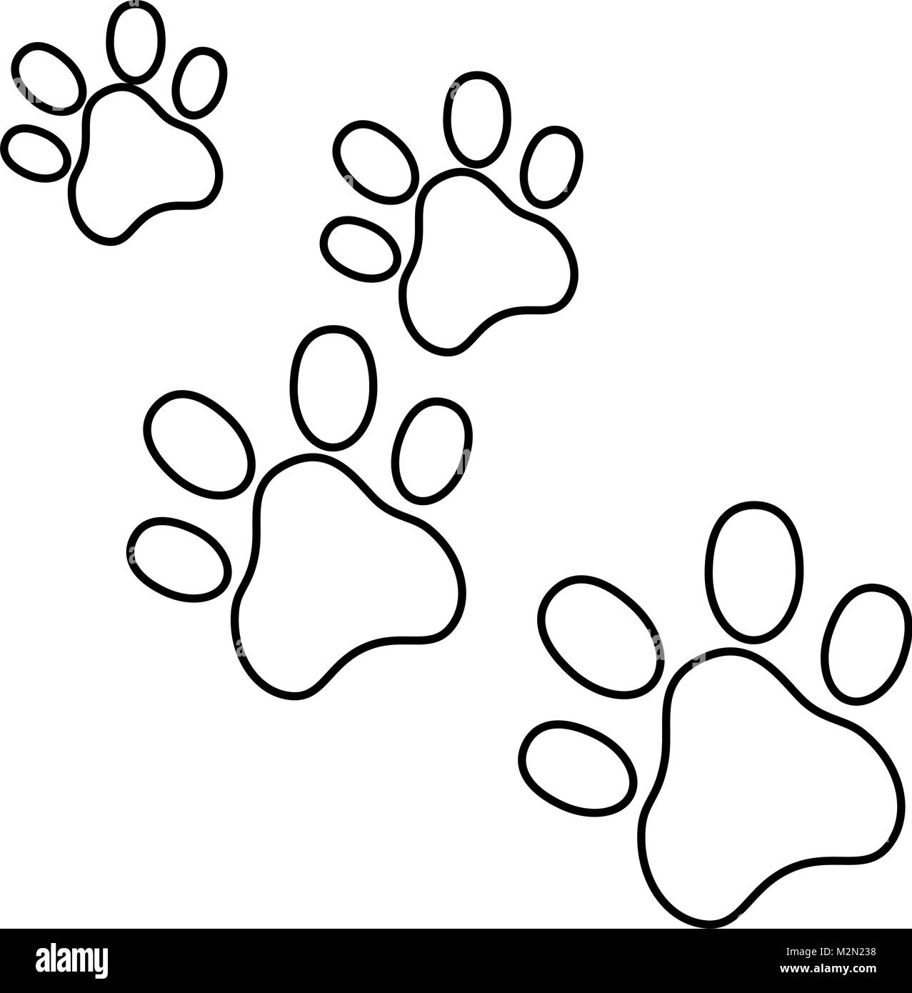 dogs footprints isolated icon Stock Vector Image & Art - Alamy