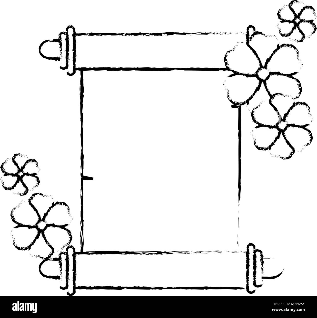 chinese papyrus with flowers Stock Vector Image & Art - Alamy