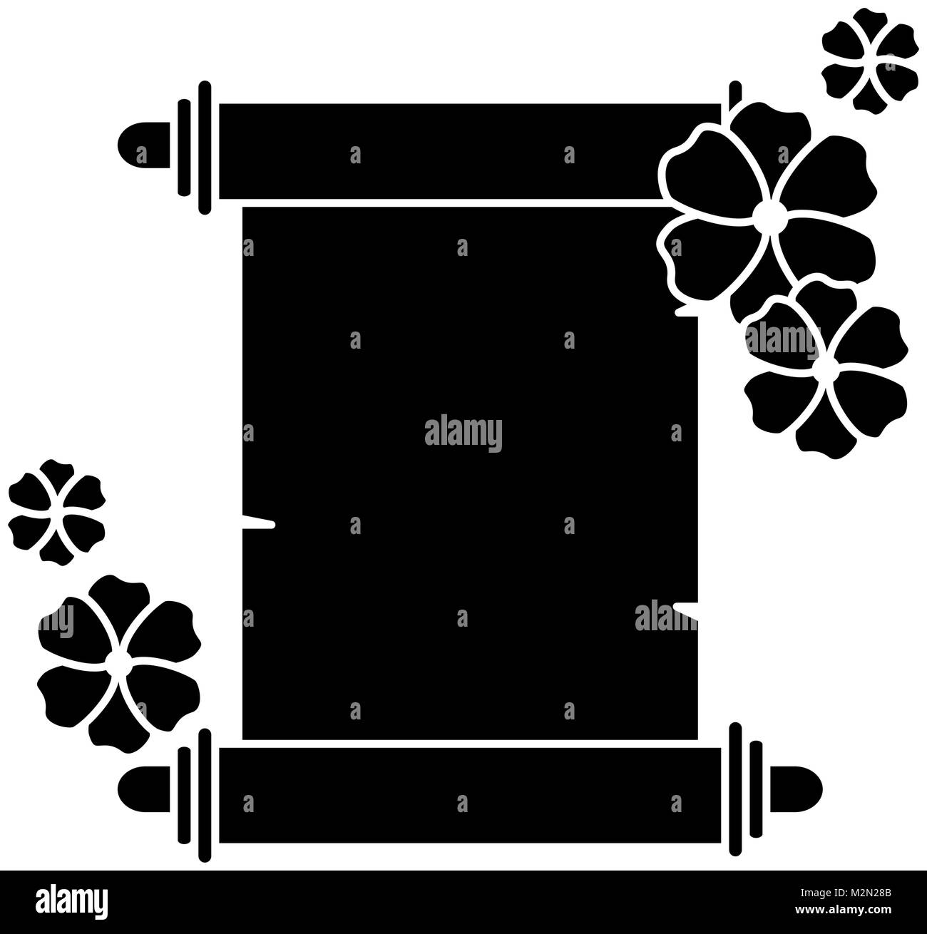 chinese papyrus with flowers Stock Vector Image & Art - Alamy