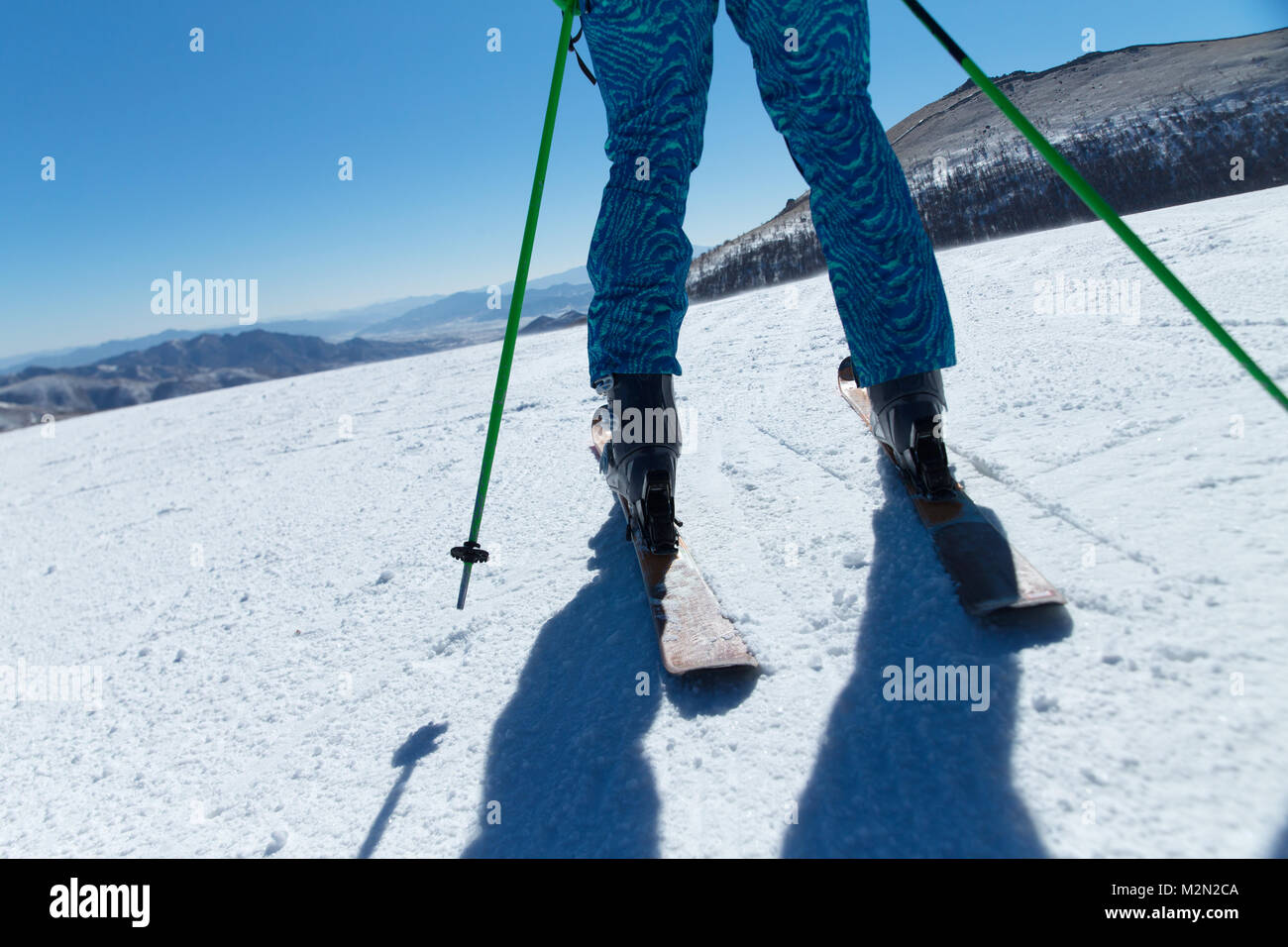 Young men outdoor skiing Stock Photo - Alamy