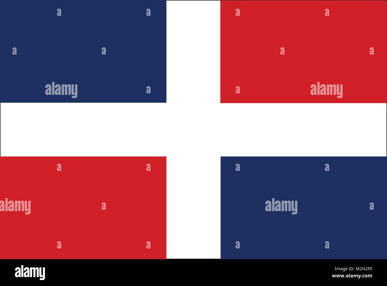 Flag in colors of Dominican Republic, vector Stock Vector Image & Art ...
