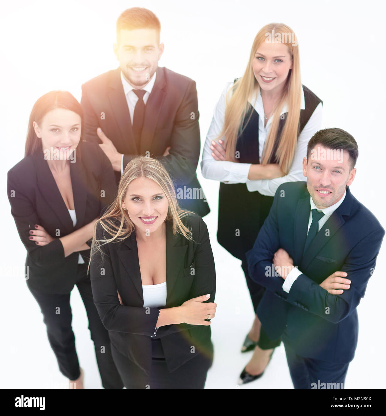 view from the top.professional group of business people Stock Photo - Alamy