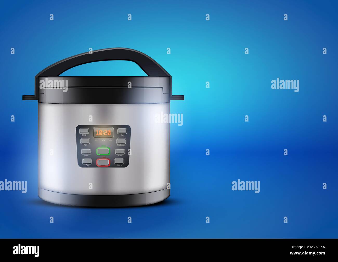 Multicooker pressure cooker isolated Stock Vector Images - Alamy