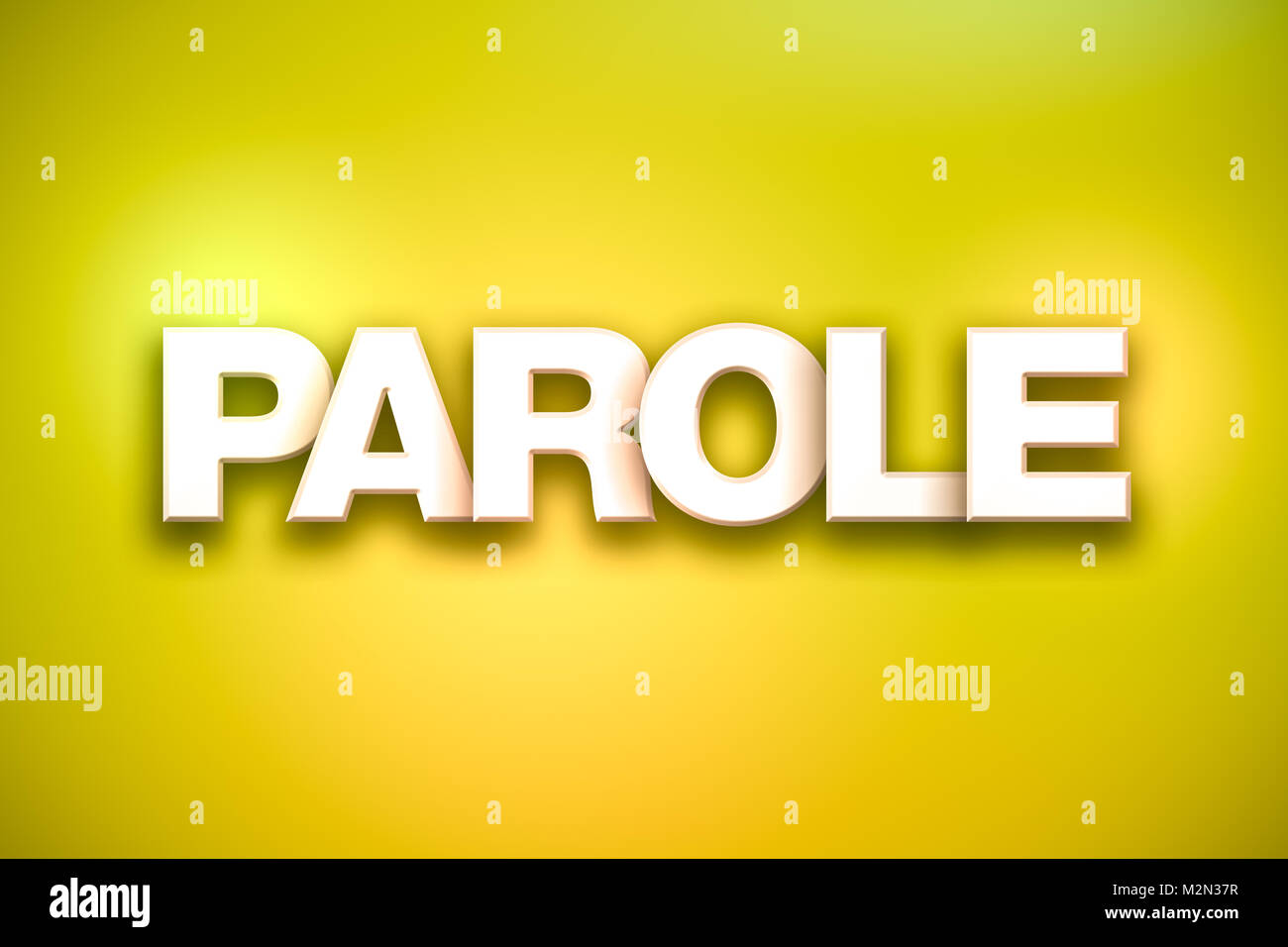 The word Parole concept written in white type on a colorful background ...