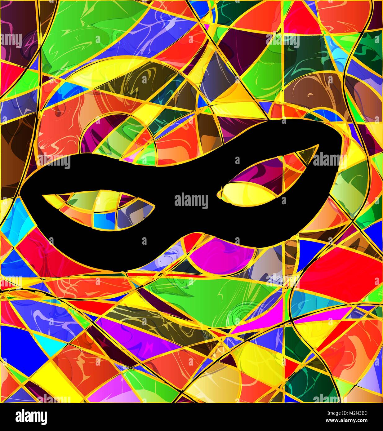 Venetian mask black background Stock Vector Images - Alamy