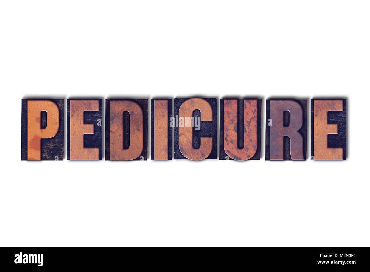 The word Pedicure concept and theme written in vintage wooden ...