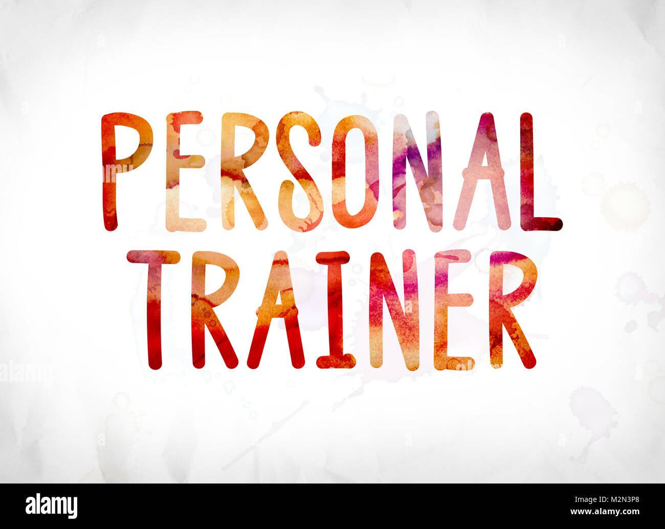 The words Personal Trainer concept and theme painted in colorful ...