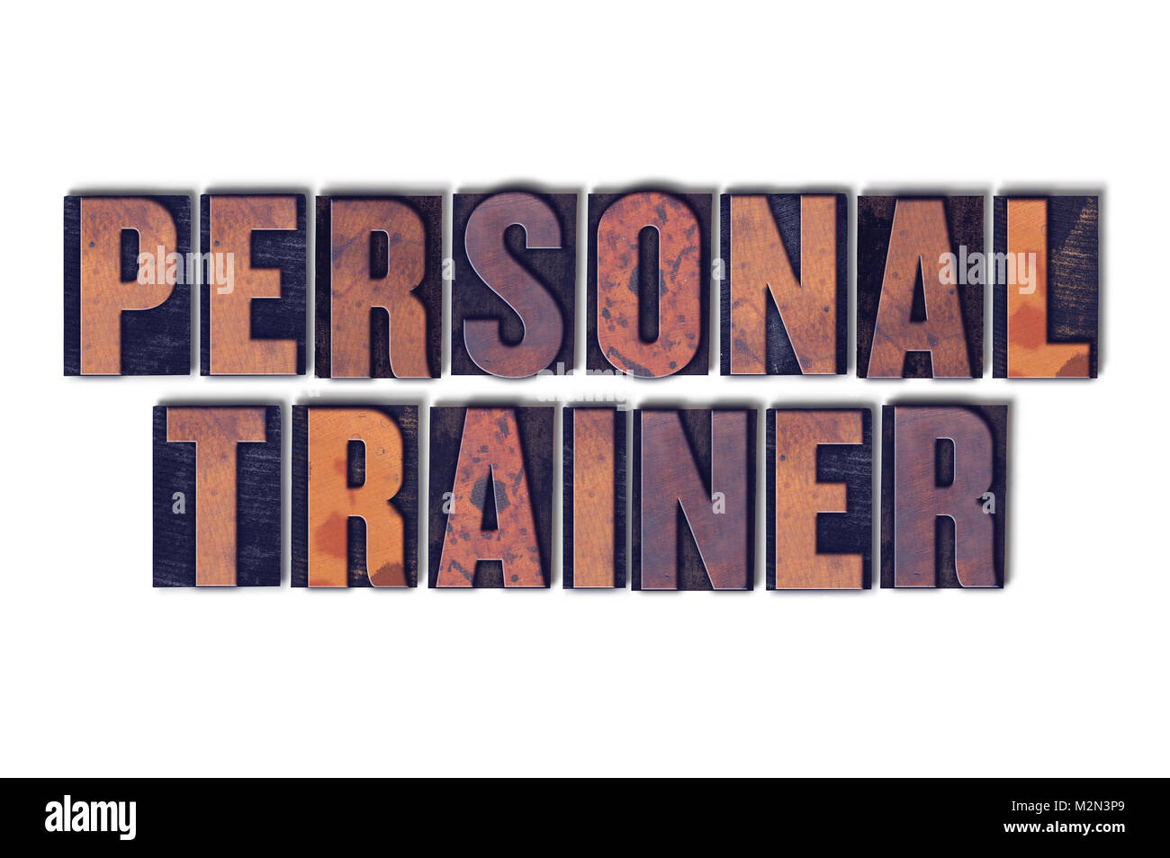 The words Personal Trainer concept and theme written in vintage wooden ...