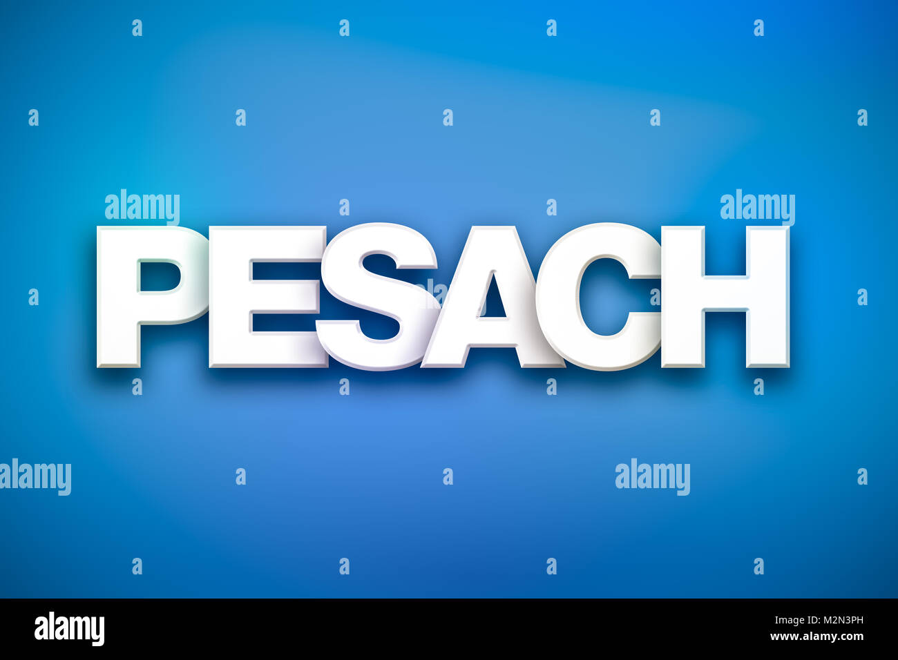 The word Pesach concept written in white type on a colorful background ...