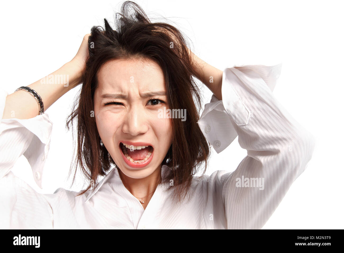 Facial pain young woman Stock Photo - Alamy