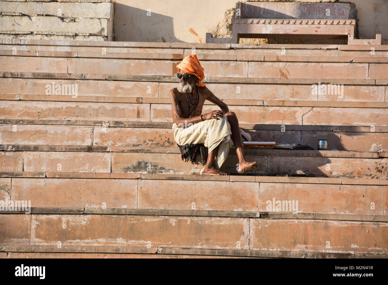 Baba with big sunglasses, Pushkar, Rajasthan, India Stock Photo - Alamy